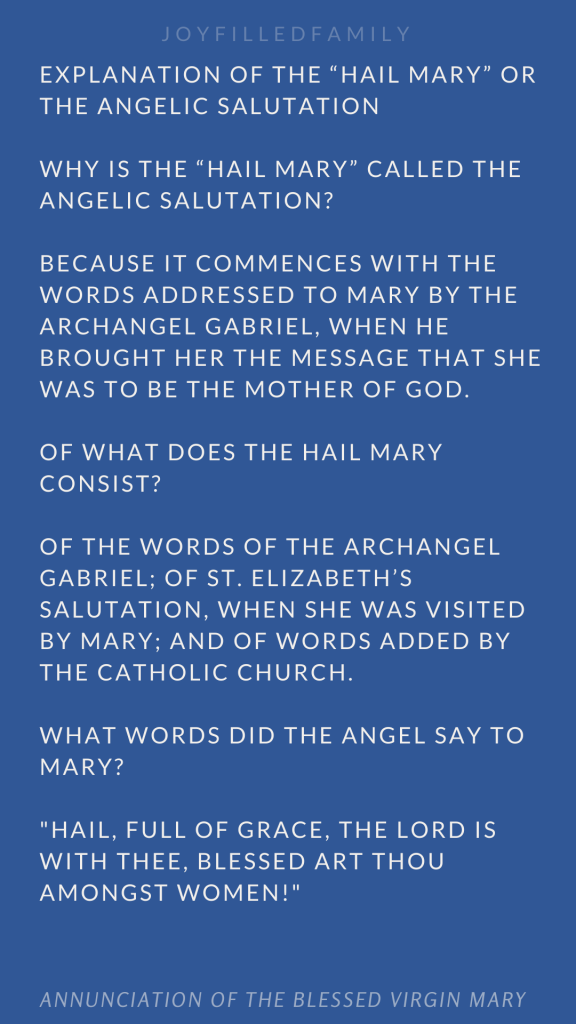 Annunciation of the Blessed Virgin Mary – Lessons