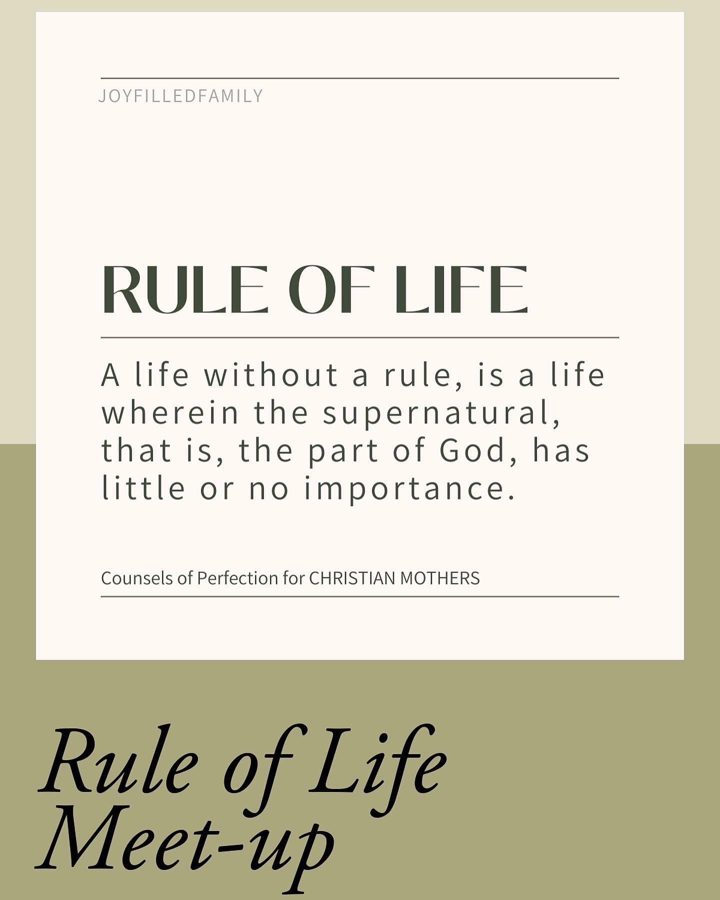 A Rule of Life